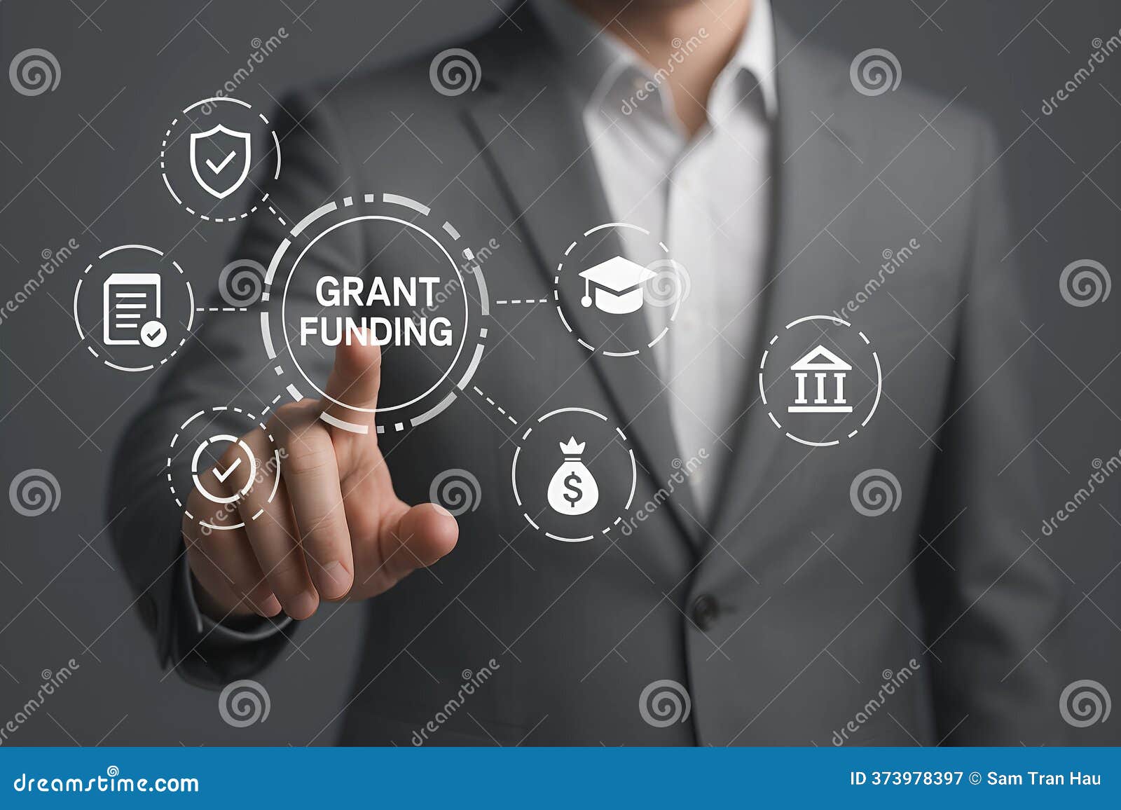 Grant Funding Symbol. Concept Words Grant Funding Typed On Old Retro ...