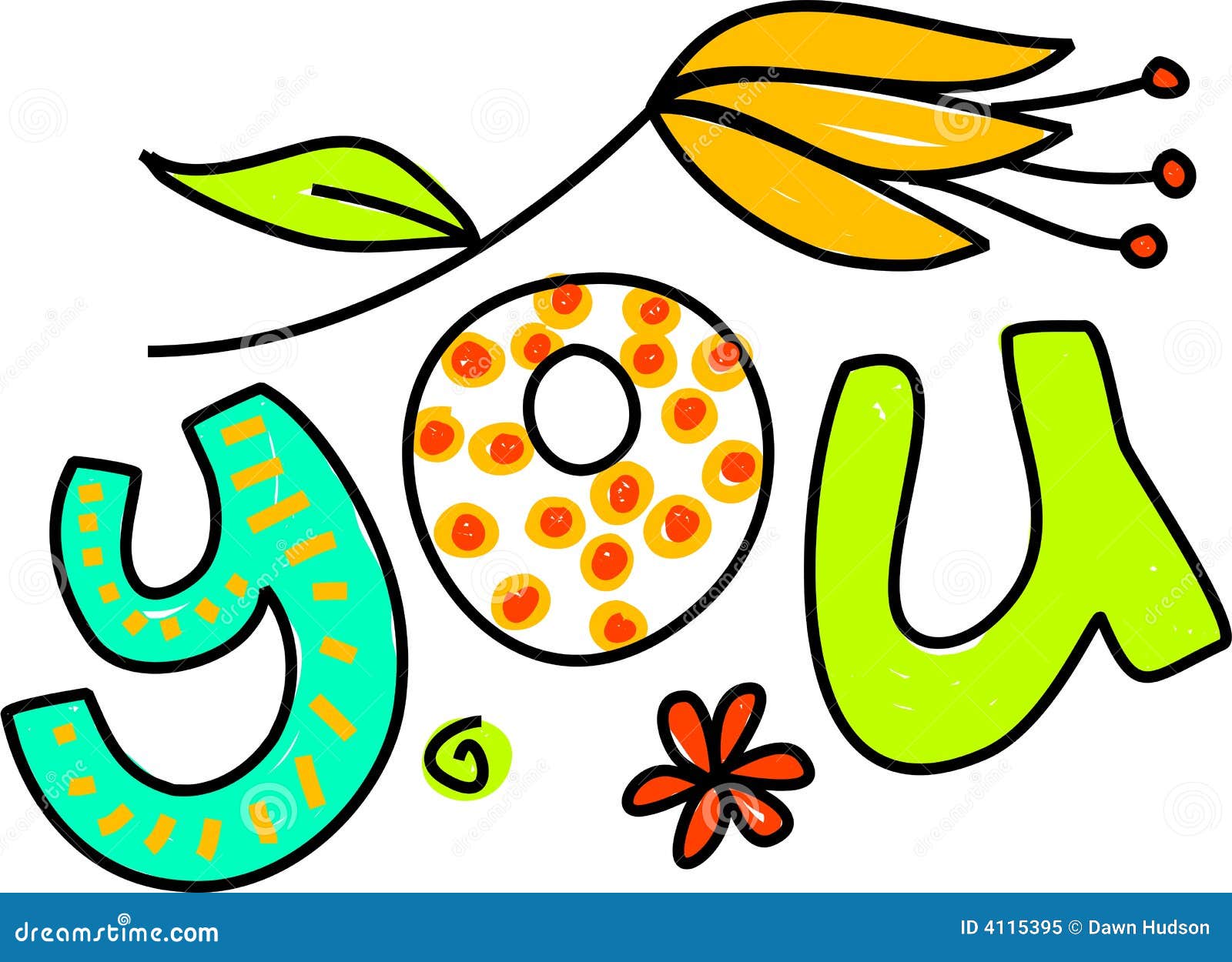 You stock vector. Illustration of word, text, ornament - 4115395