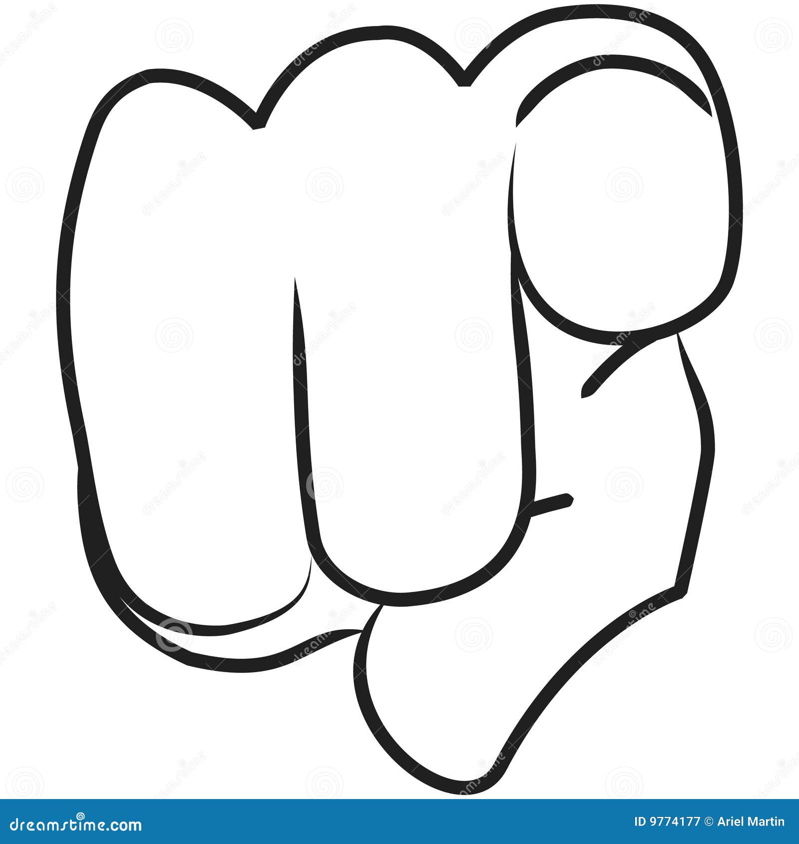 You! stock illustration. Illustration of fingers, comic - 9774177
