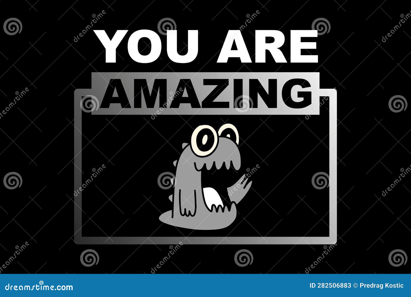 You are amazing stock illustration. Illustration of label - 282506883