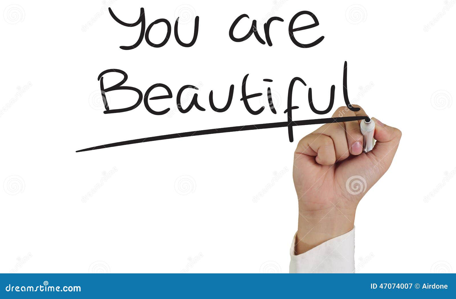 You are Beautiful stock image. Image of quote, white - 47074007
