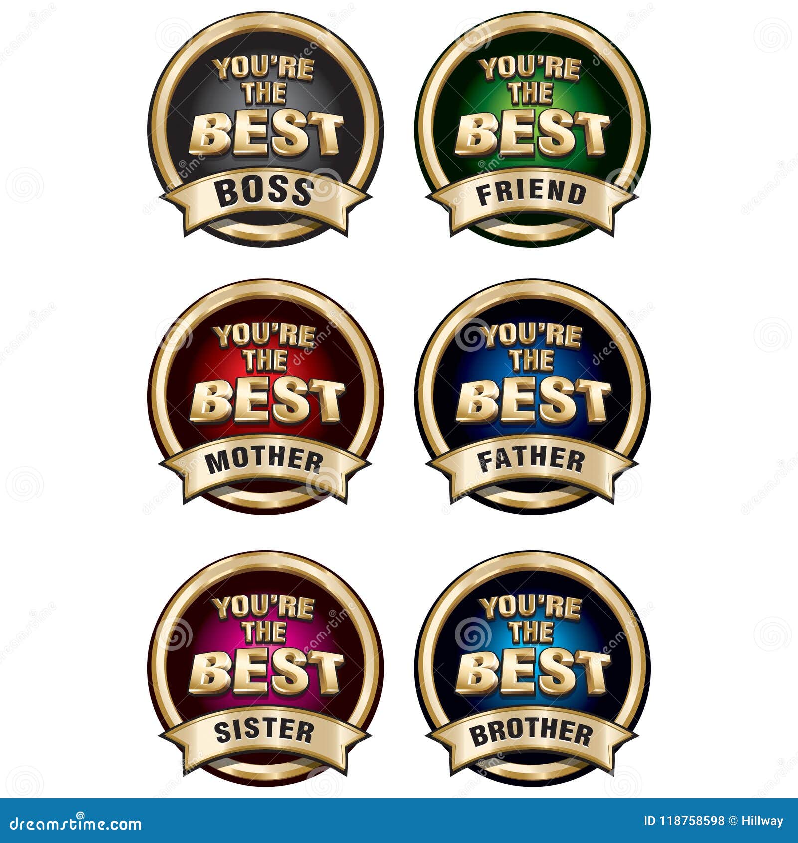 Best Gold Star Trophy Standing On White Shelf Cartoon Vector ...