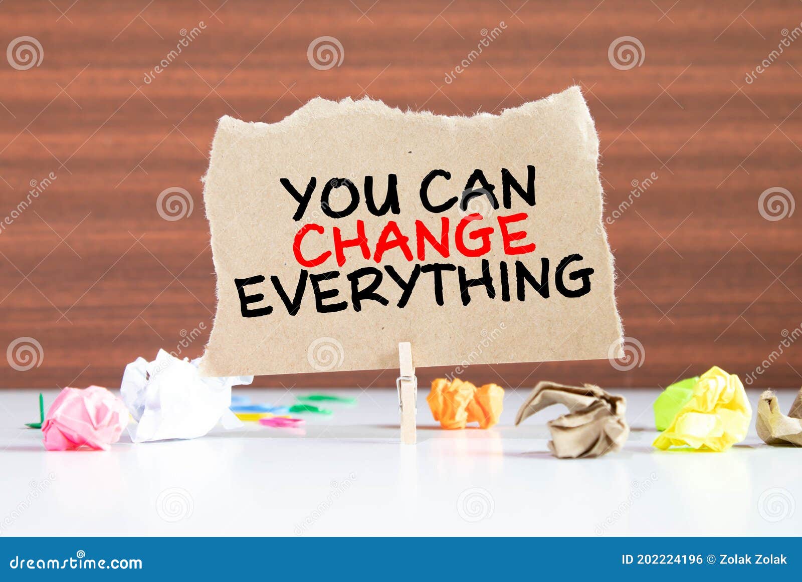You Can Change Everything Message Stock Photo - Image of motivation ...