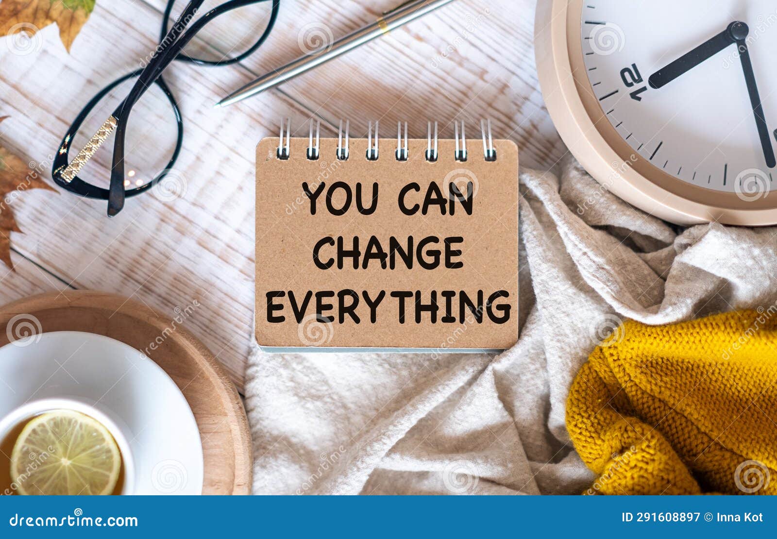 You Can Change Everything Text on Notebook, Business Concept Stock ...