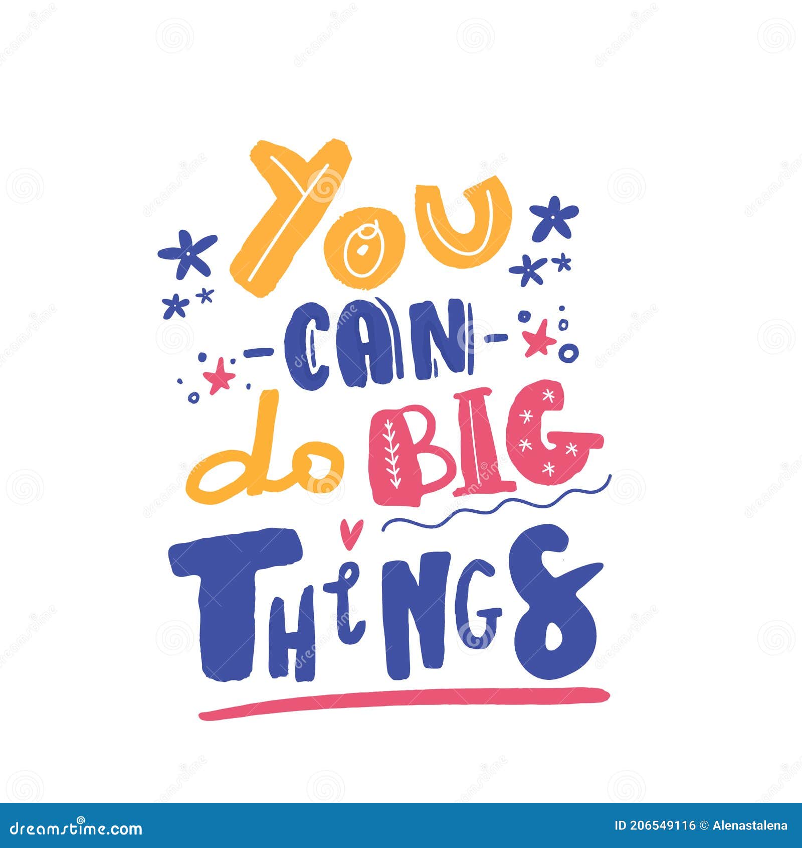 You Can Do Big Things Motivation Quote. Creative Vector Typography ...