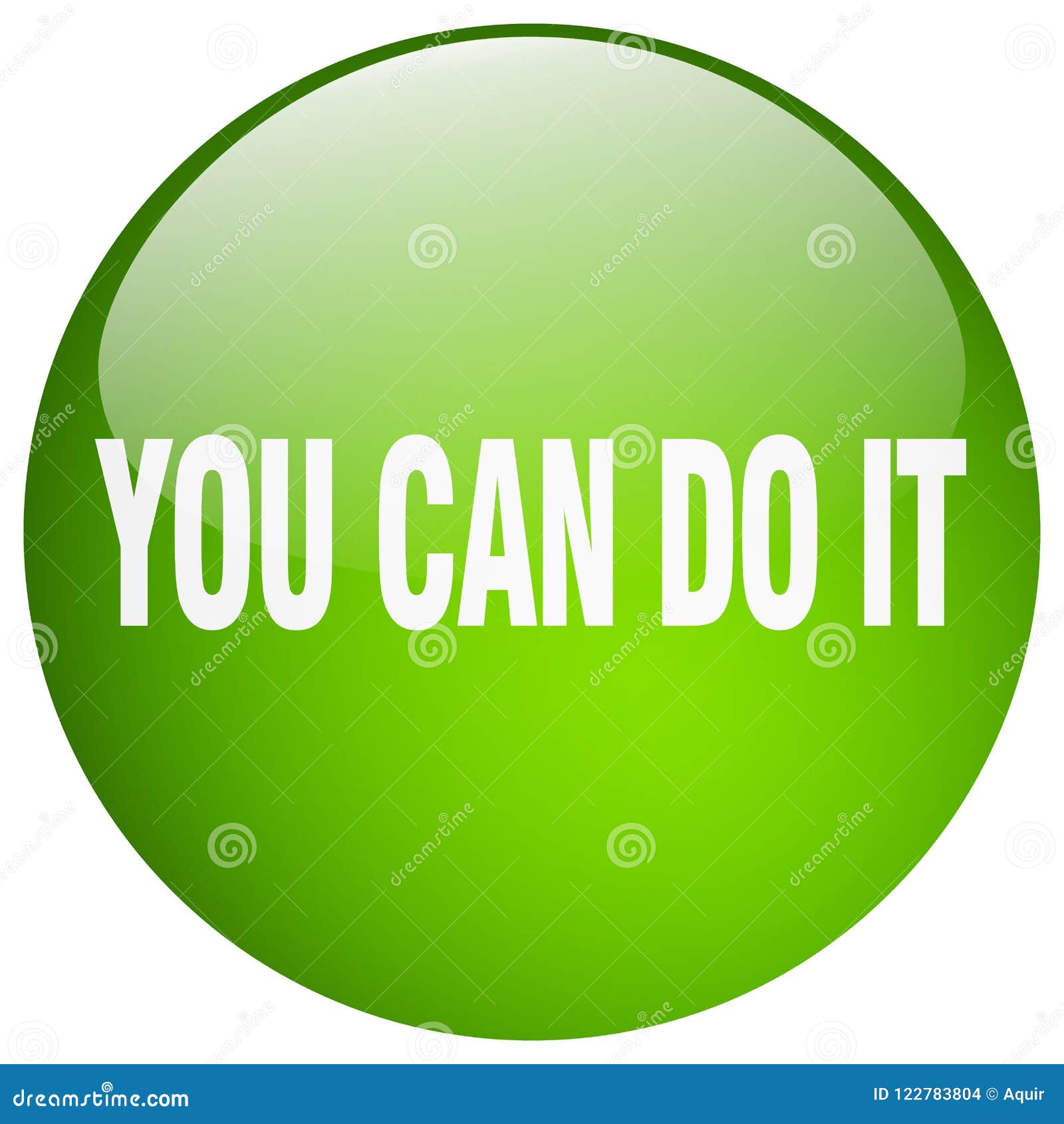 You can do it button stock vector. Illustration of shine - 122783804