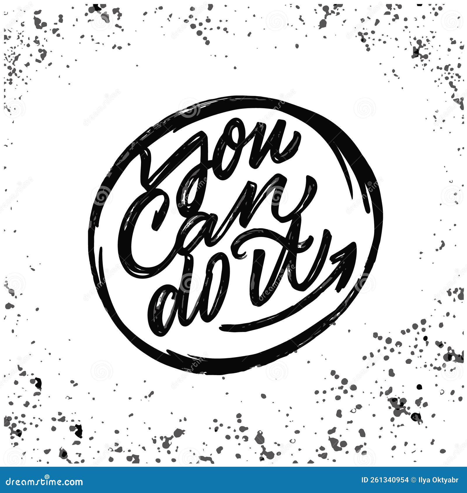 You Can Do it Hand Drawn Modern Brush Calligraphy Phrase. Stock Vector ...