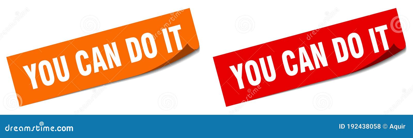 You Can Do it Sticker. You Can Do it Sign Set Stock Vector ...