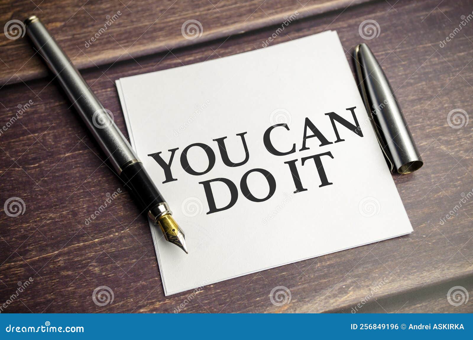You Can Do it Words on White Paper and Pen Stock Photo - Image of ...