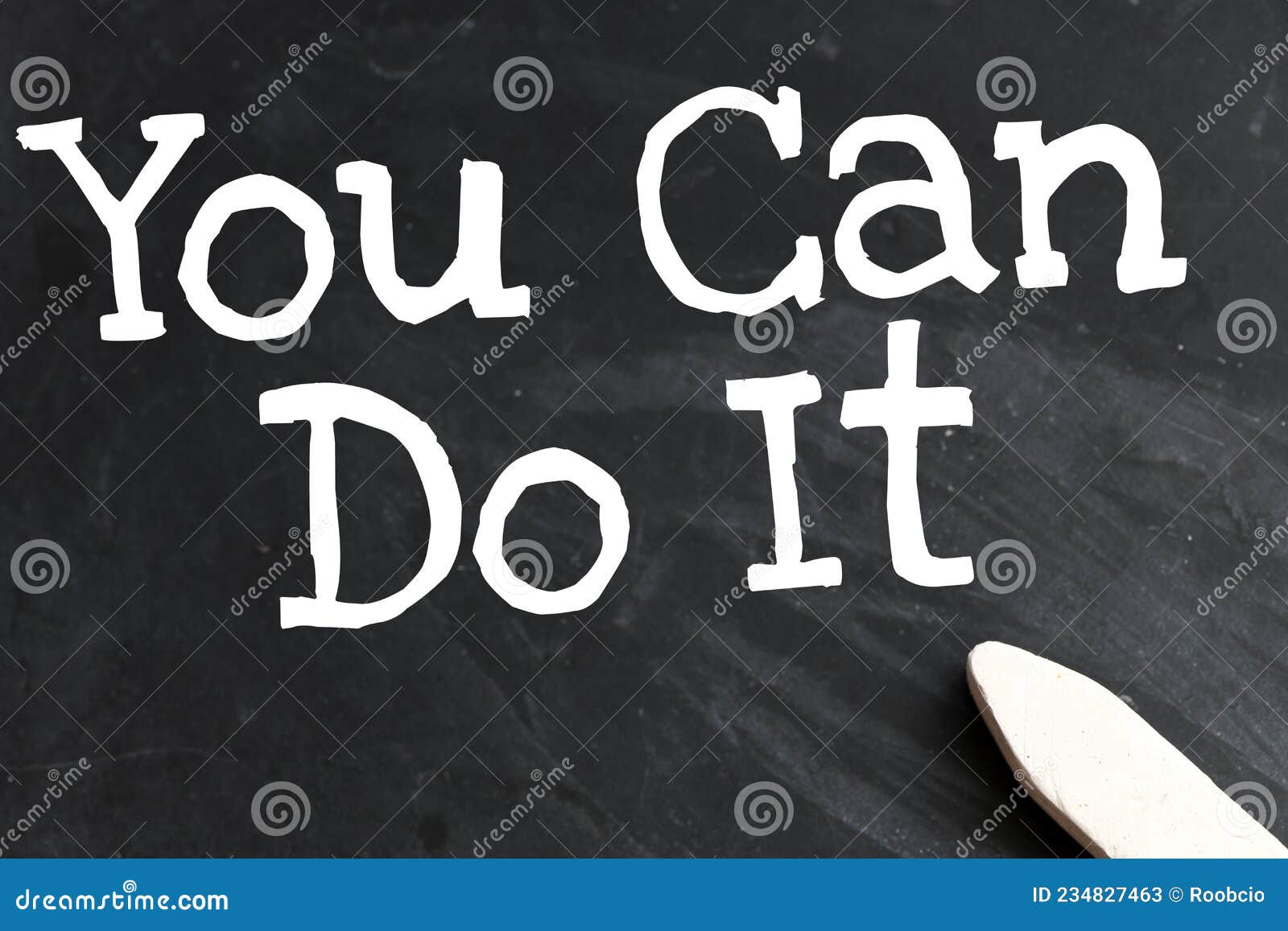 YOU CAN DO it Words Written in Chalk on a Black Blackboard Stock Image ...