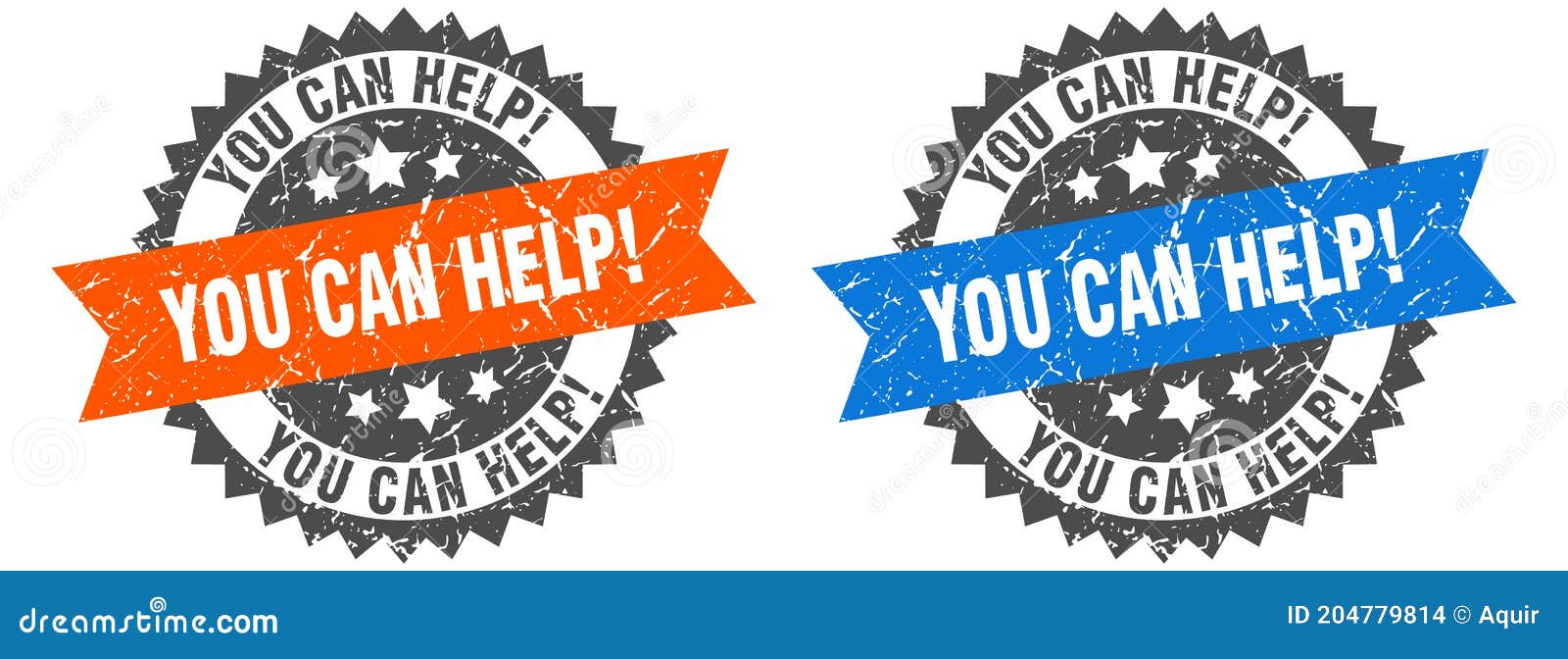 You Can Help Band Sign. You Can Help Grunge Stamp Set Stock Vector ...