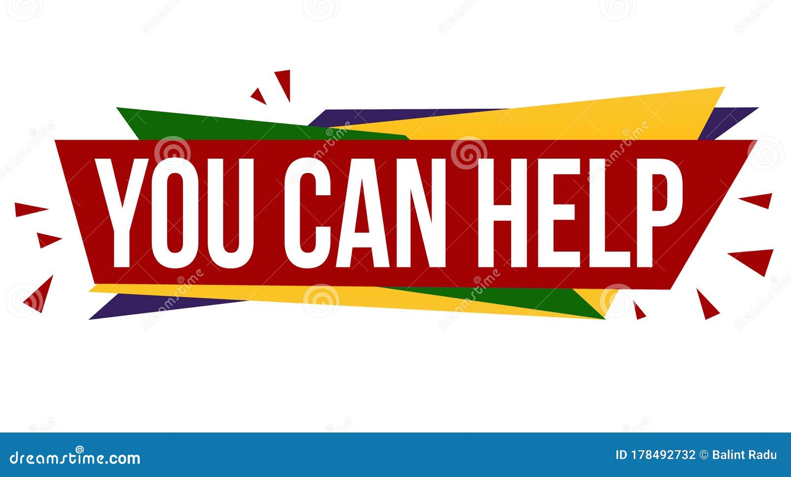 You can help banner design stock vector. Illustration of graphic ...