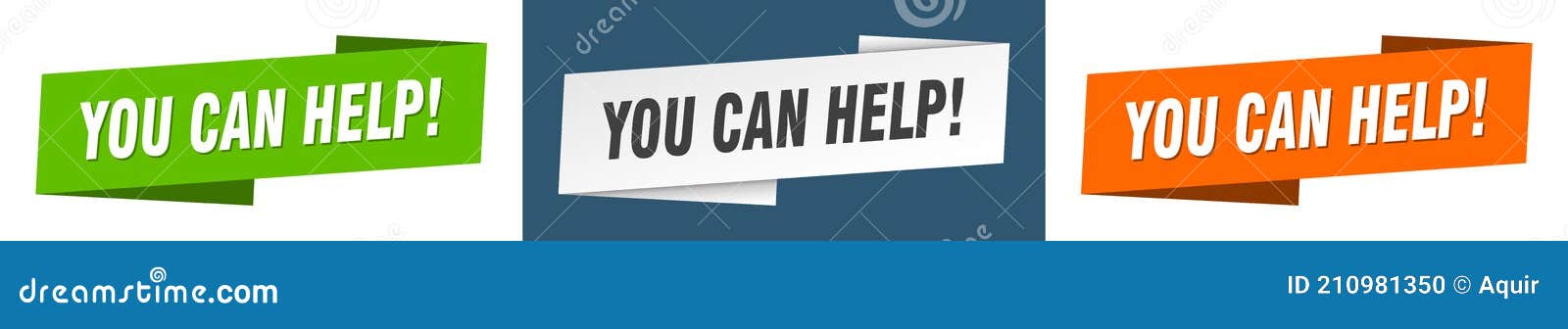 You Can Help Banner. You Can Help Ribbon Label Sign Set Stock Vector ...