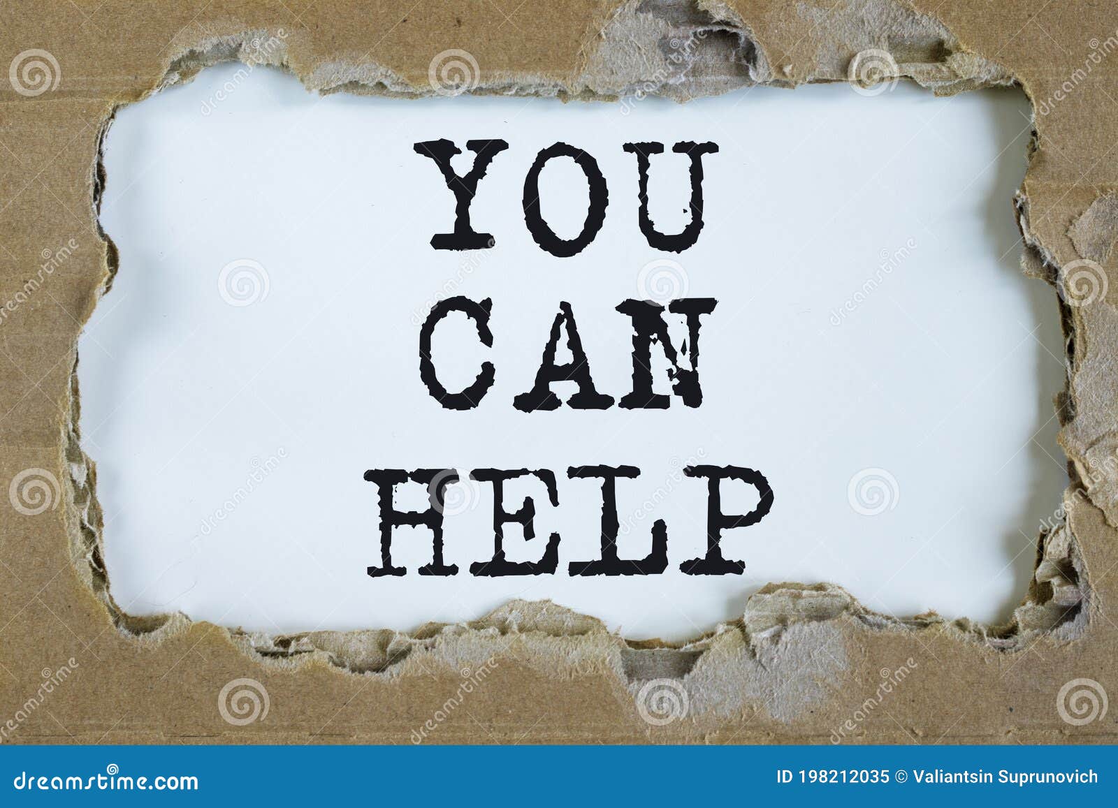 You Can Help Inscription Text on Craft Paper on White Table through ...