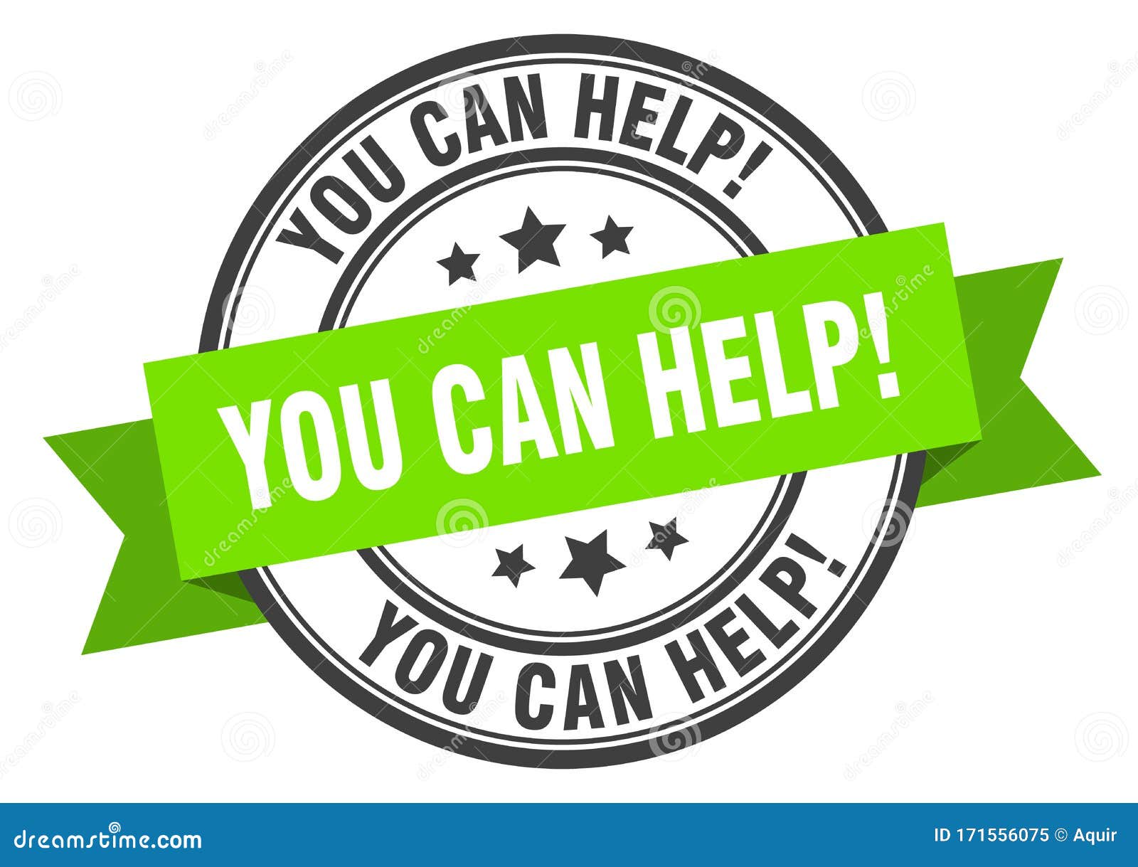You Can Help Label. You Can Help Round Band Sign Stock Vector ...