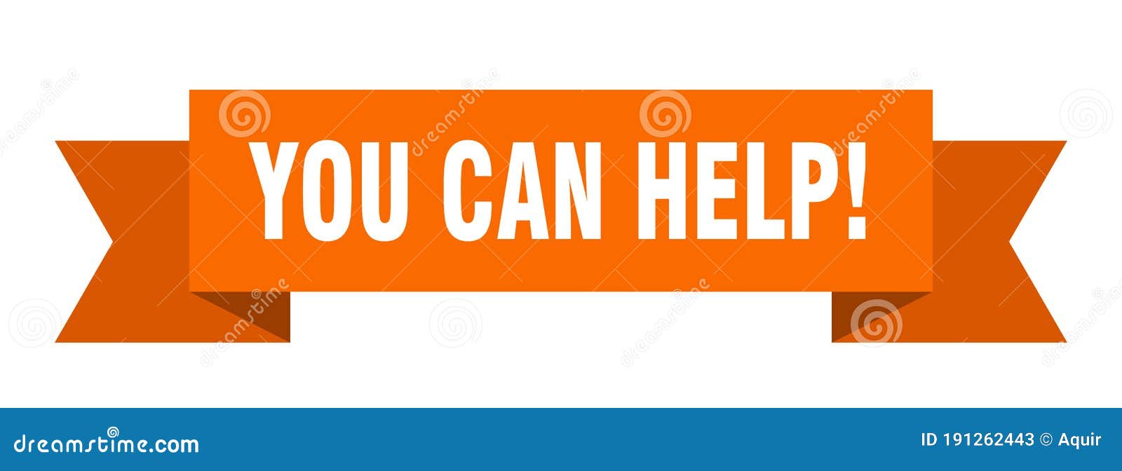 You can help ribbon. stock vector. Illustration of vector - 191262443