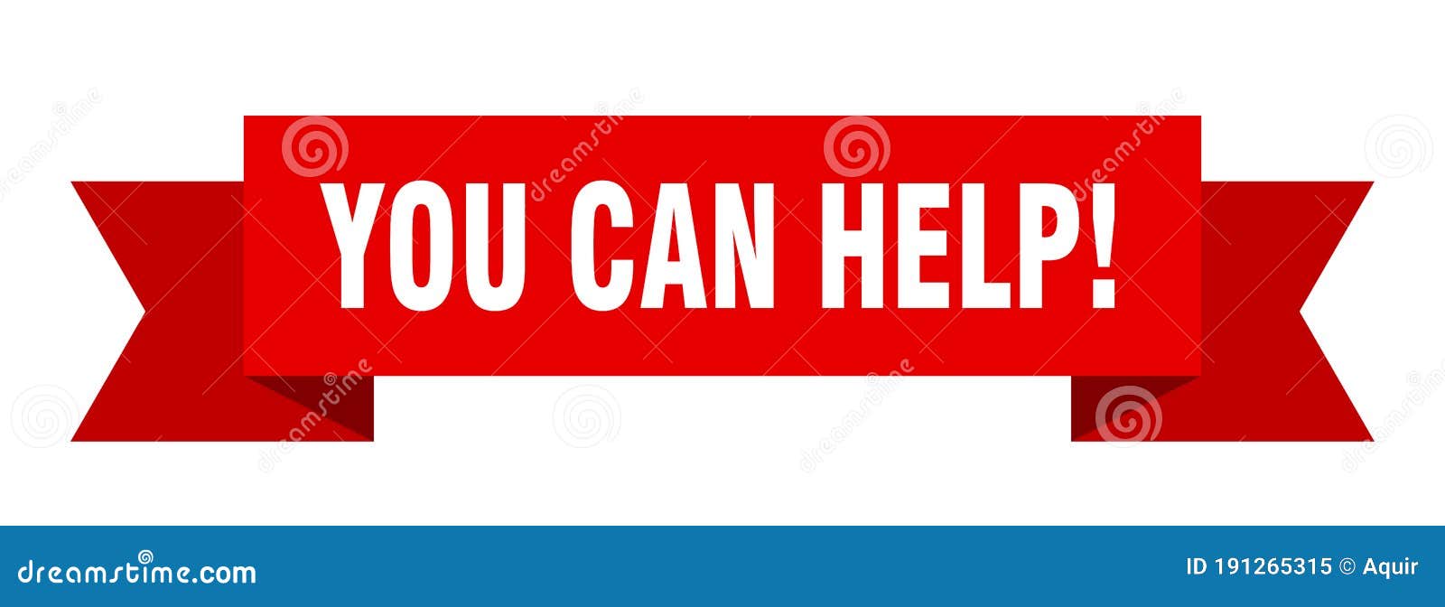 You can help ribbon. stock vector. Illustration of label - 191265315