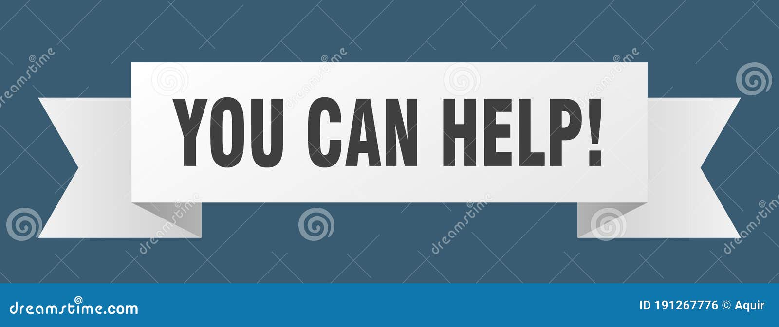 You can help ribbon. stock vector. Illustration of sign - 191267776