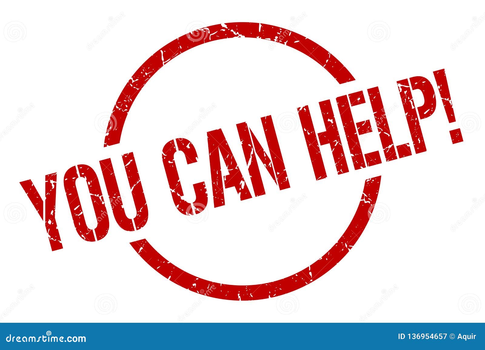 You can help stamp stock vector. Illustration of isolated - 136954657