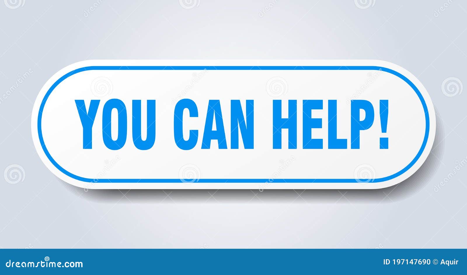You can help sticker. stock vector. Illustration of flat - 197147690