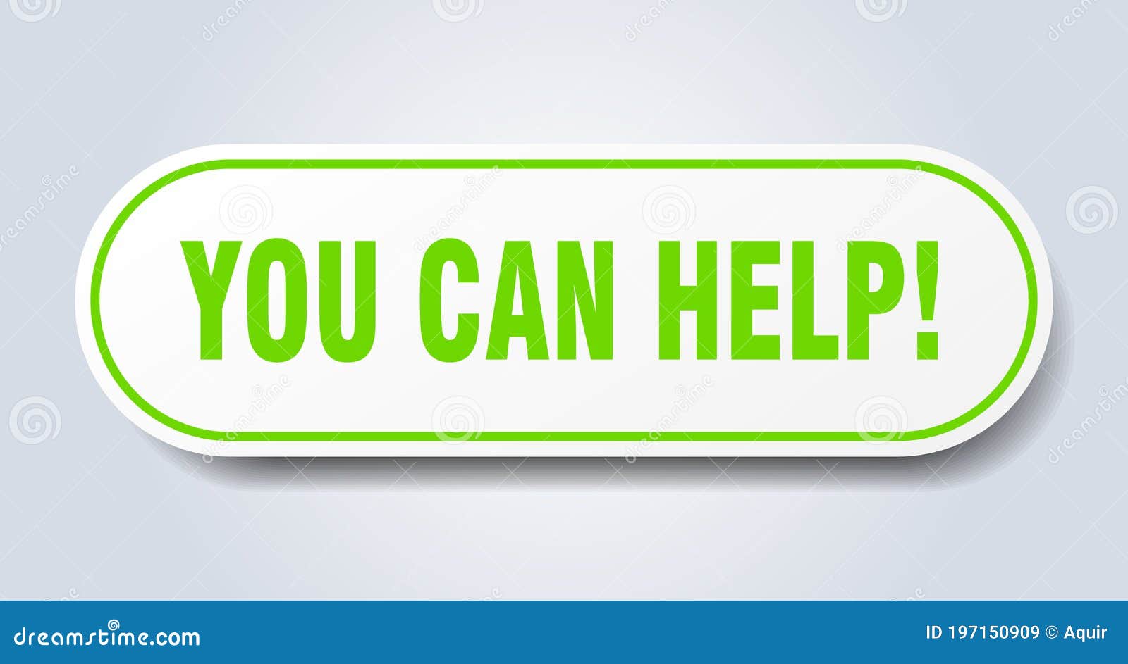 You can help sticker. stock vector. Illustration of label - 197150909