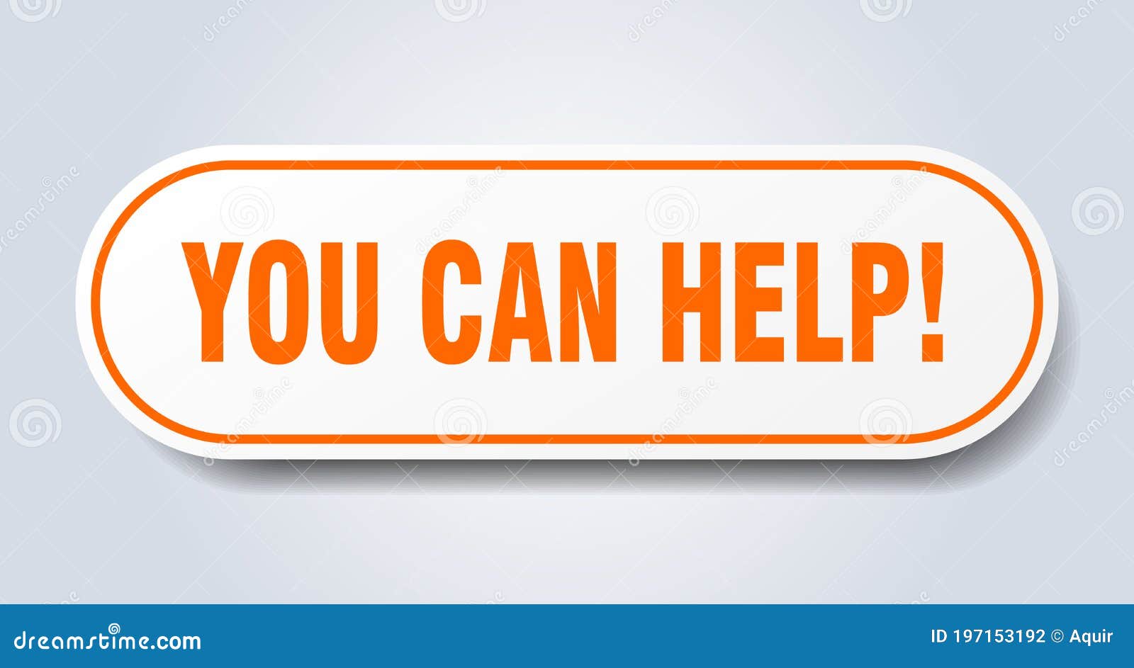 You can help sticker. stock vector. Illustration of white - 197153192