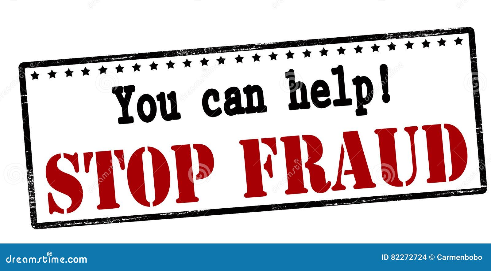 You can help stop fraud stock vector. Illustration of stamp - 82272724