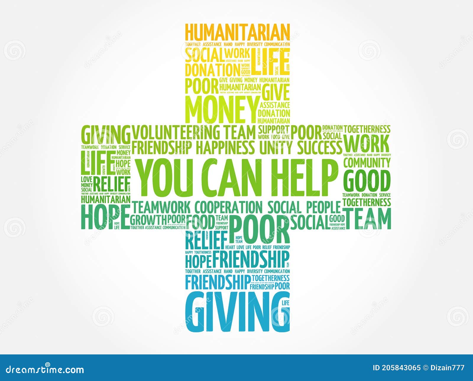 You Can Help Word Cloud Collage Stock Illustration - Illustration of ...