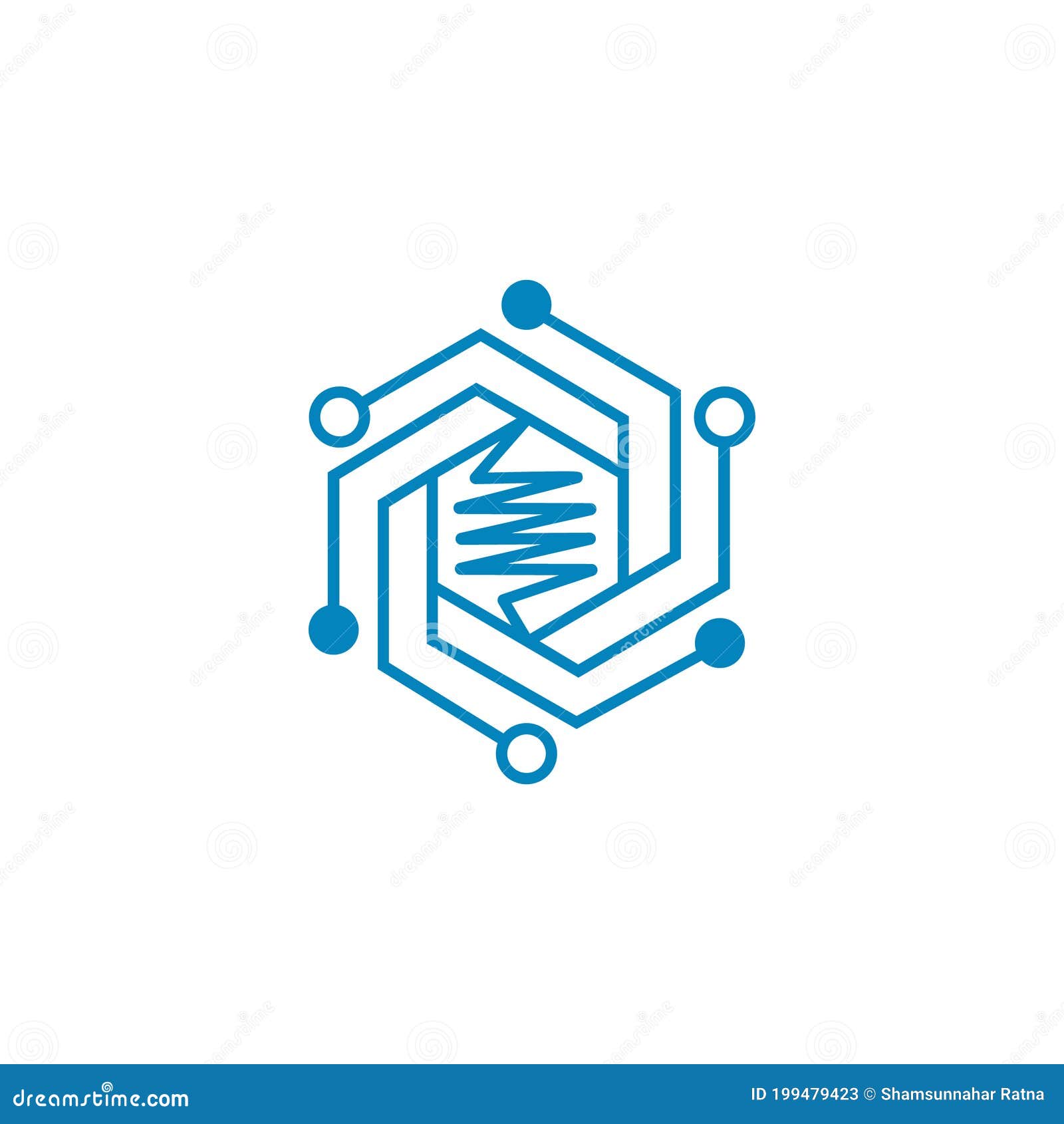 Computer Technology Line Base Design Stock Vector - Illustration of ...