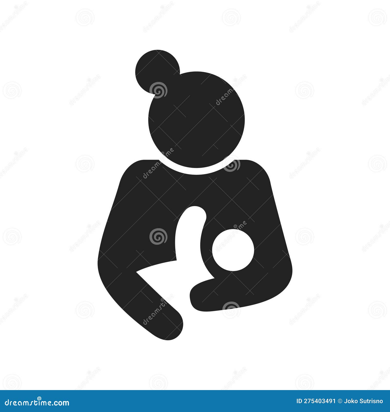Breastfeeding Flat Line Icon Set. Vector Illustration Lactation ...