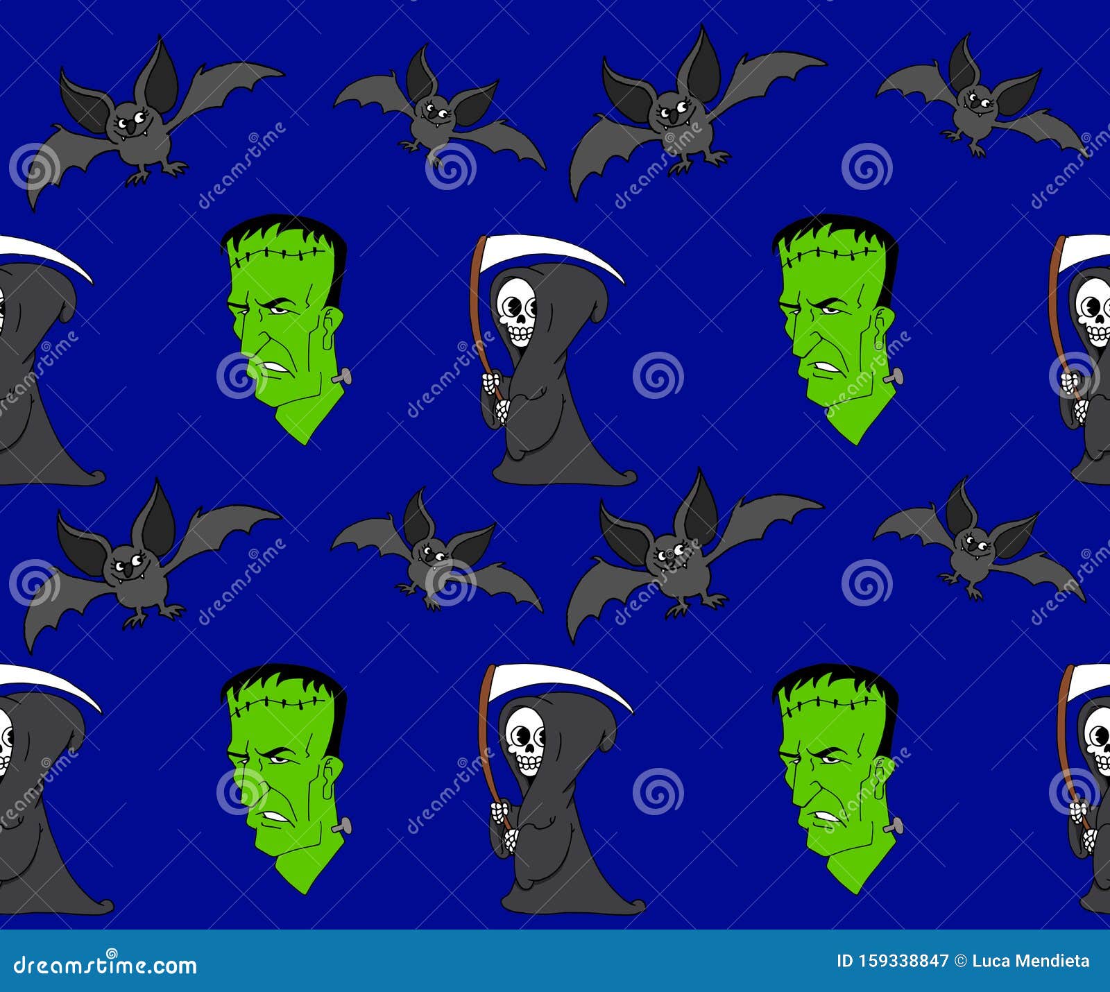 A Pattern with Horror Elements for Halloween Night Stock Illustration ...