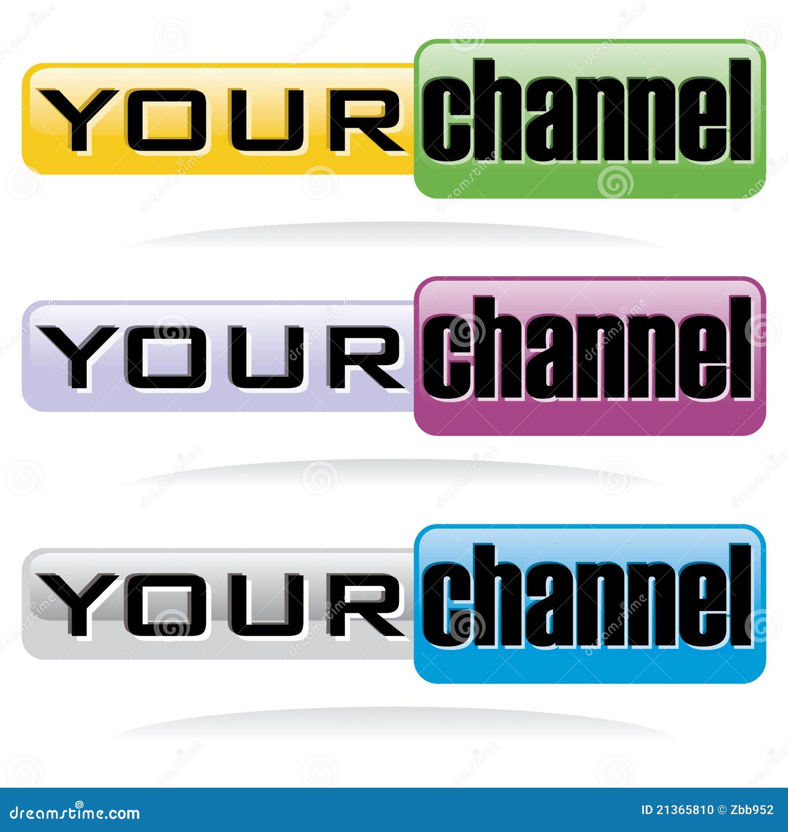 You channel web button stock vector. Illustration of element - 21365810
