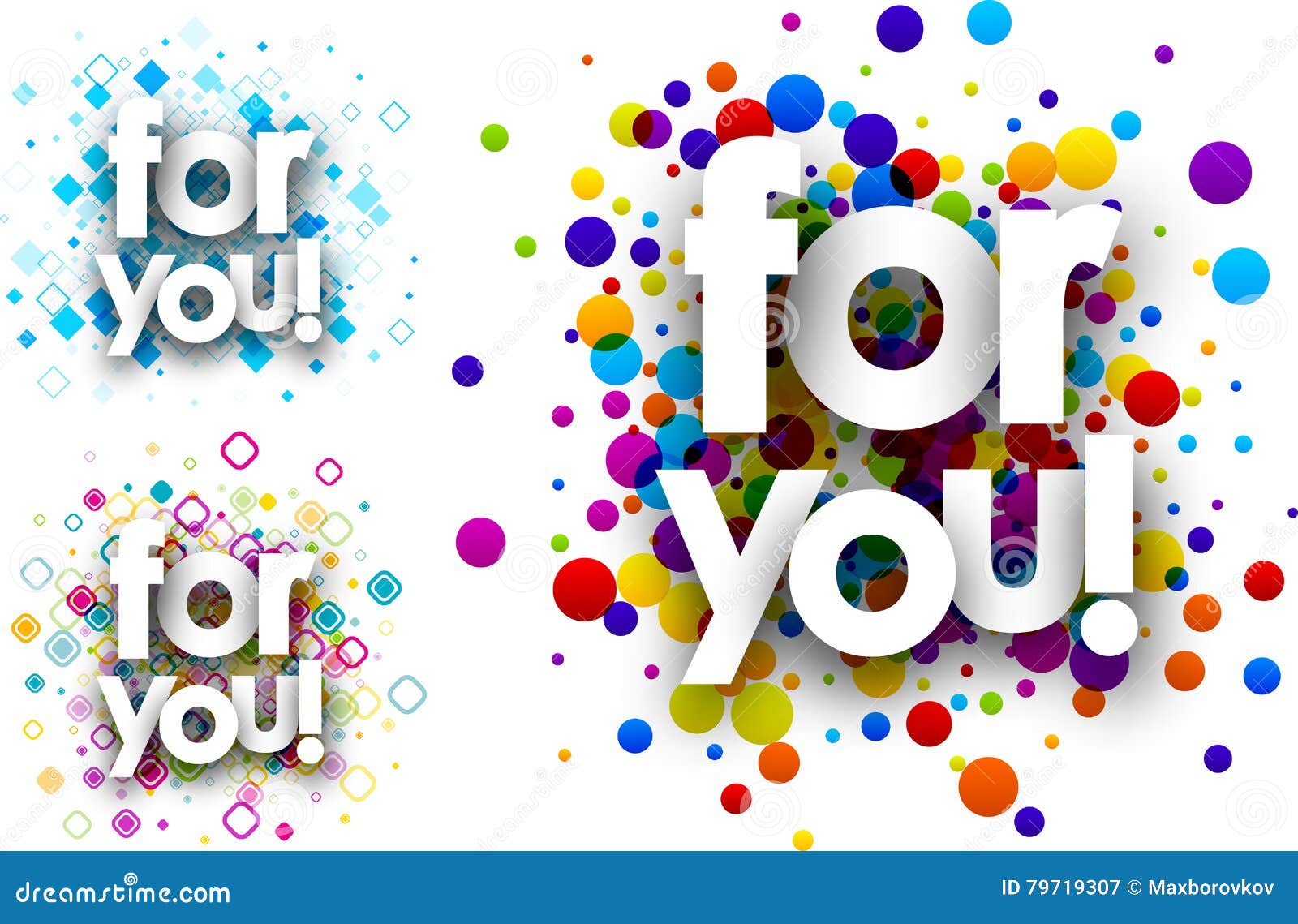 For You Colour Backgrounds. Stock Vector - Illustration of decoration ...