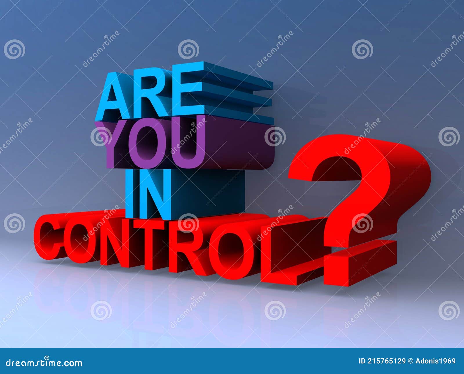 Are you in control on blue stock illustration. Illustration of forceful ...