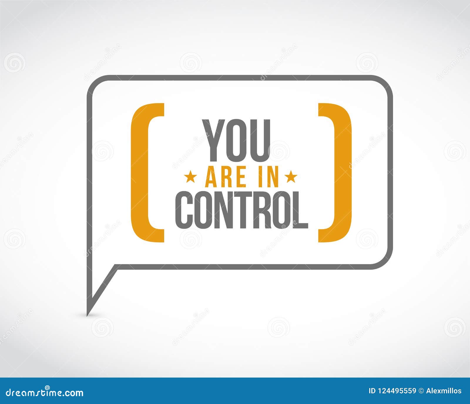 You are in Control Message Bubble Stock Illustration - Illustration of ...