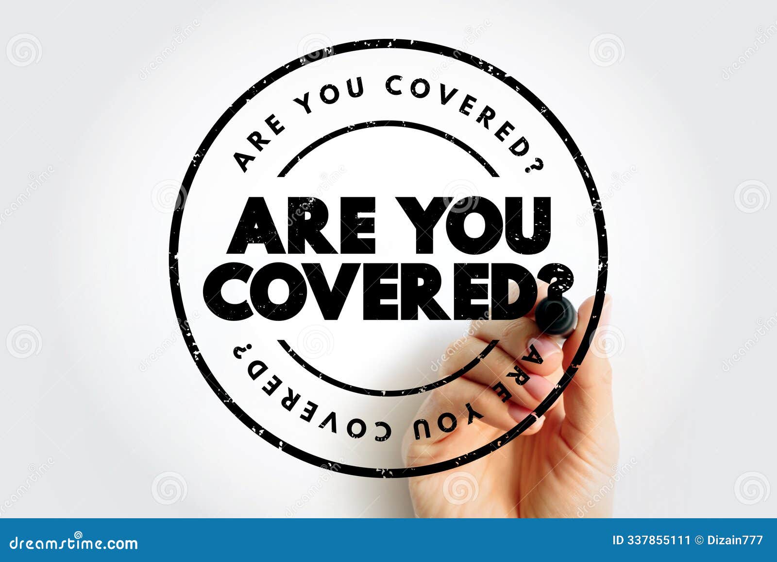 Are You Covered Question Text Stamp, Concept Background Stock Image ...