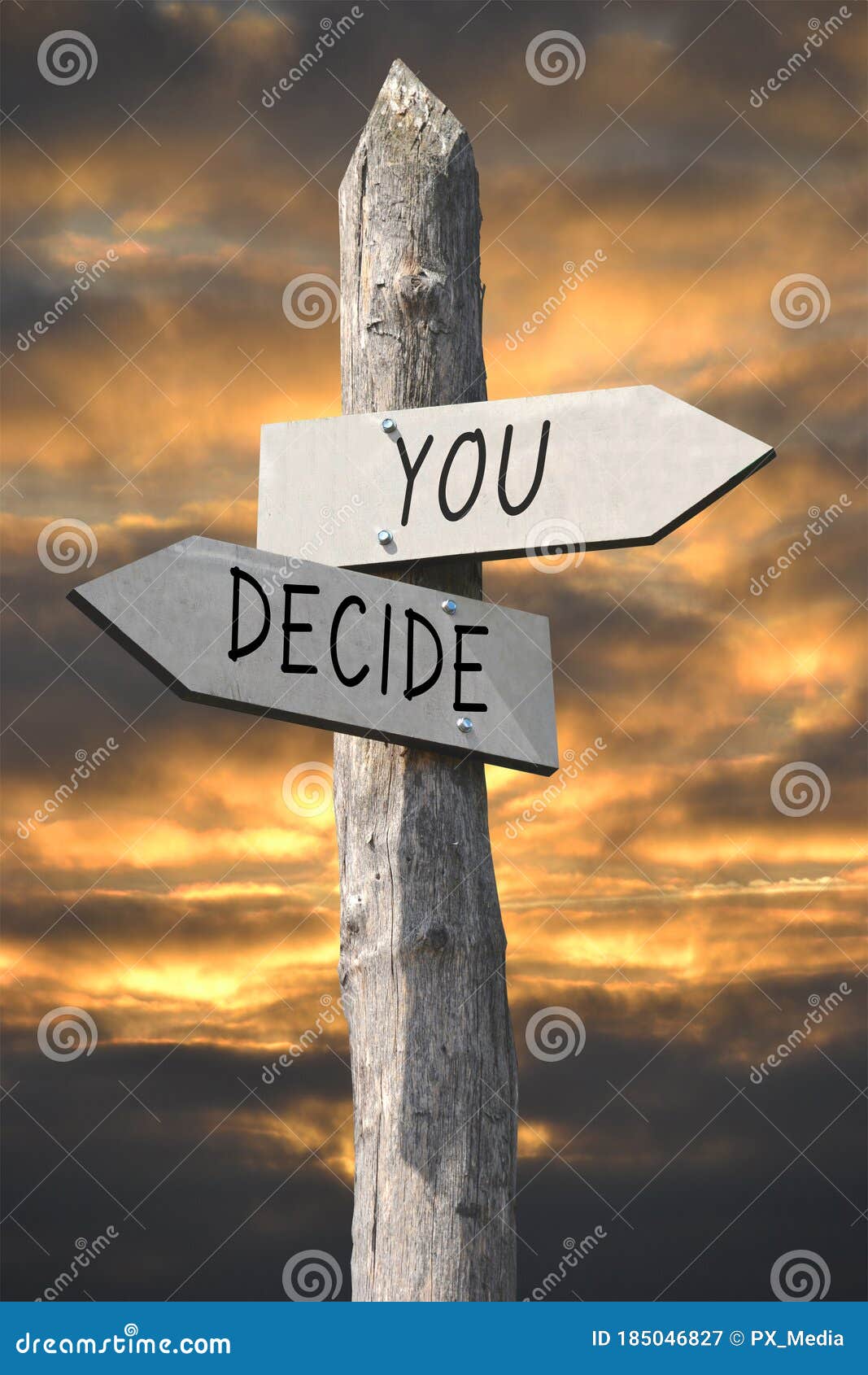 You Decide Signpost - Signpost with Two Arrows Stock Image - Image of ... You Decide Signpost - Signpost with Two Arrows Stock Image - Image of ...