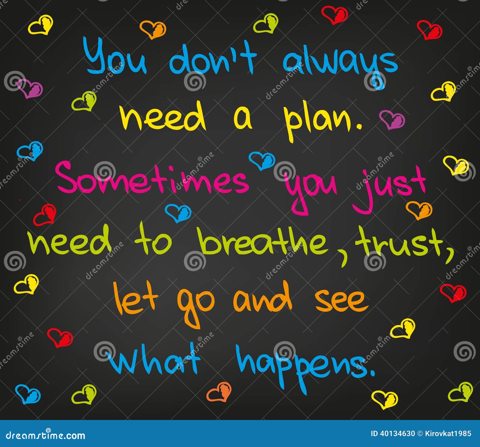 You Dont always Need a Plan Stock Vector - Illustration of pattern ...