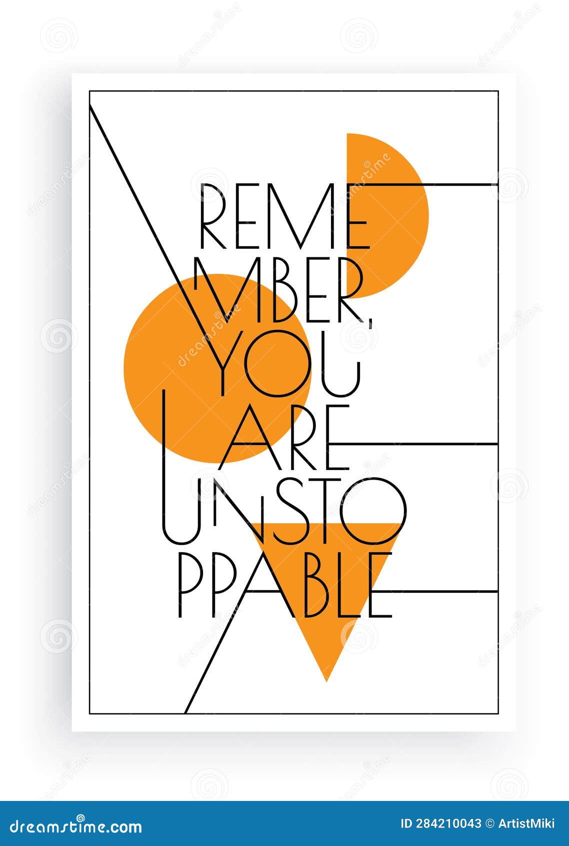 Remember You are Unstoppable, Vector Stock Vector - Illustration of ...