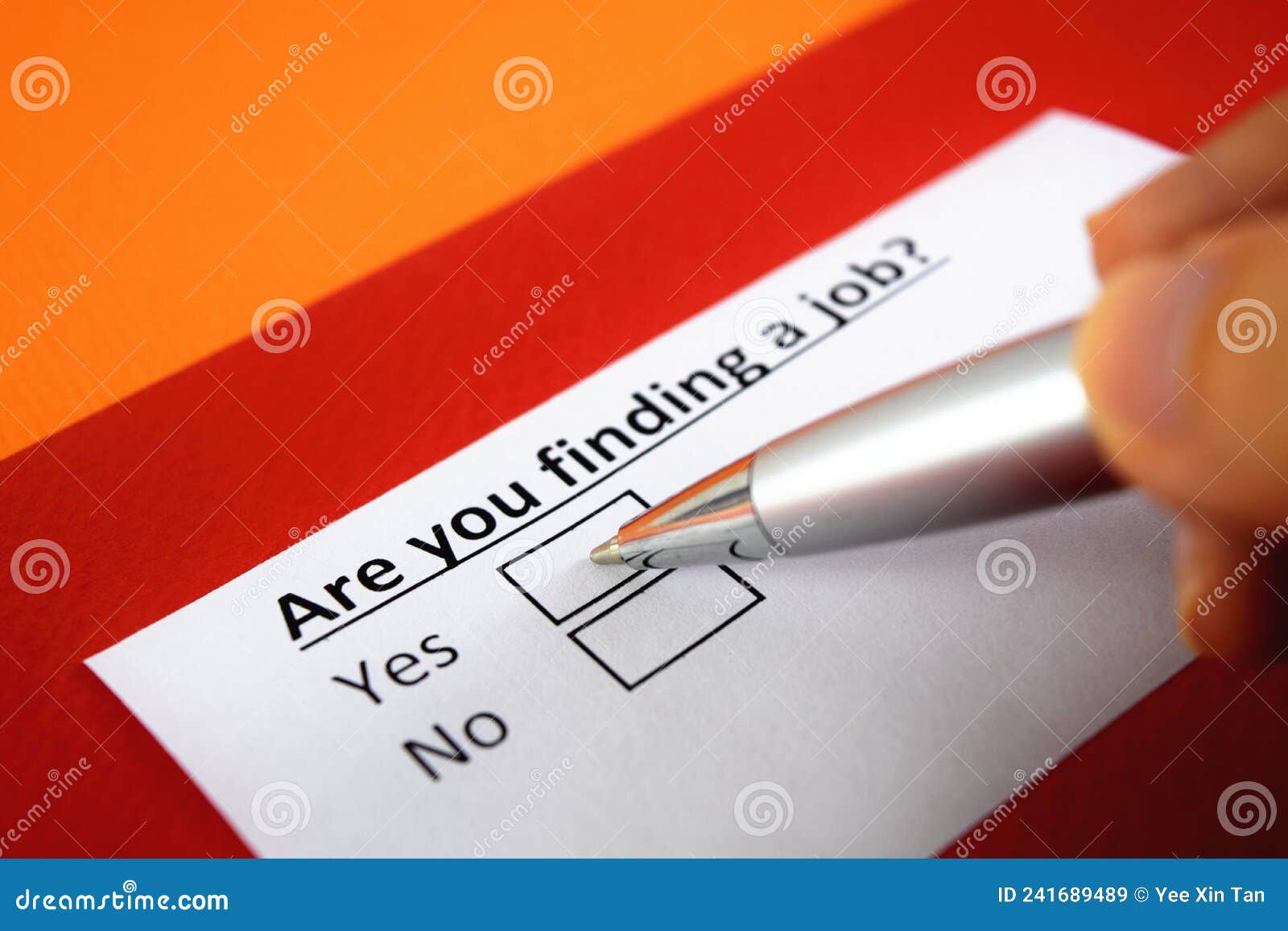 Are You Finding a Job? Yes or No Stock Image - Image of living, society ...