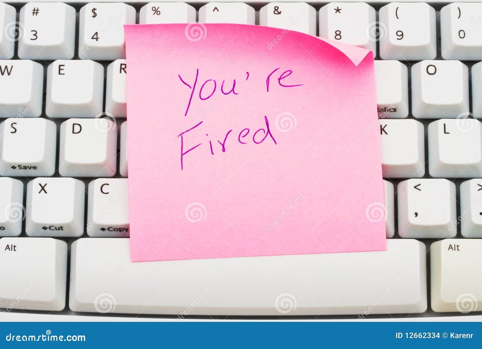 You are fired stock photo. Image of cuts, grey, note - 12662334