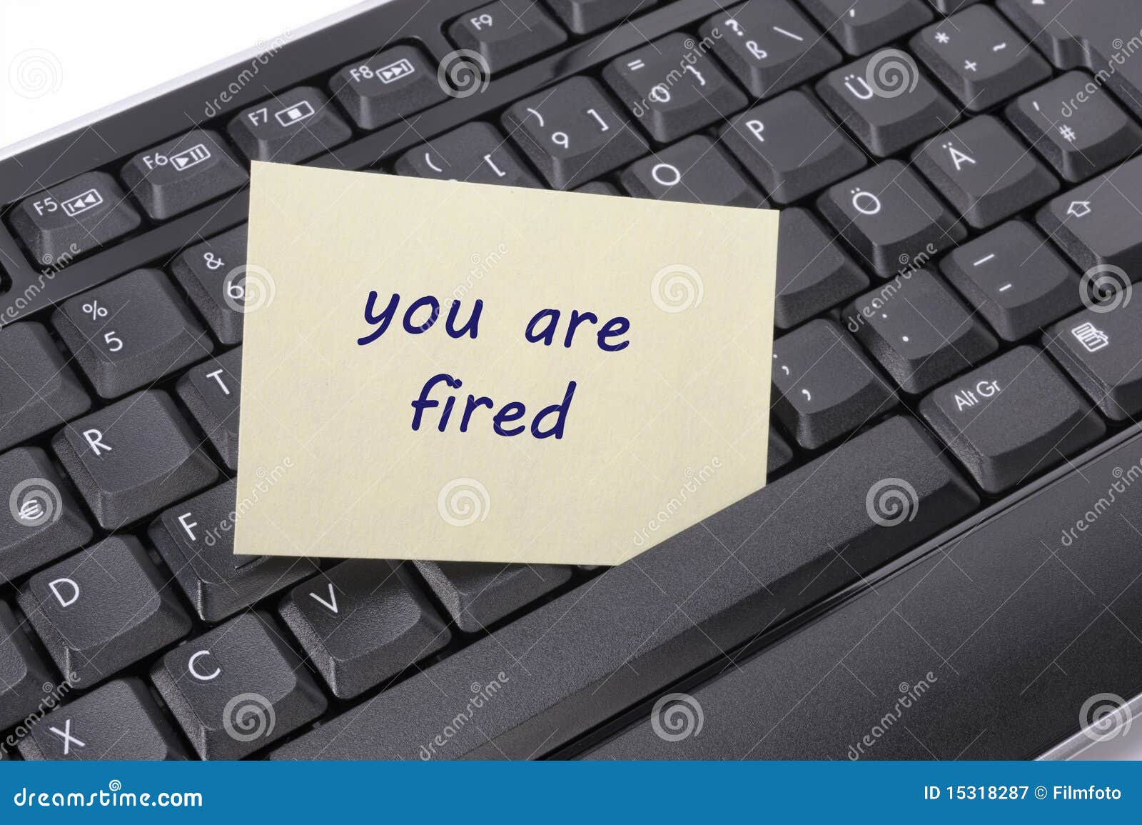 You are fired stock image. Image of isolated, letter - 15318287