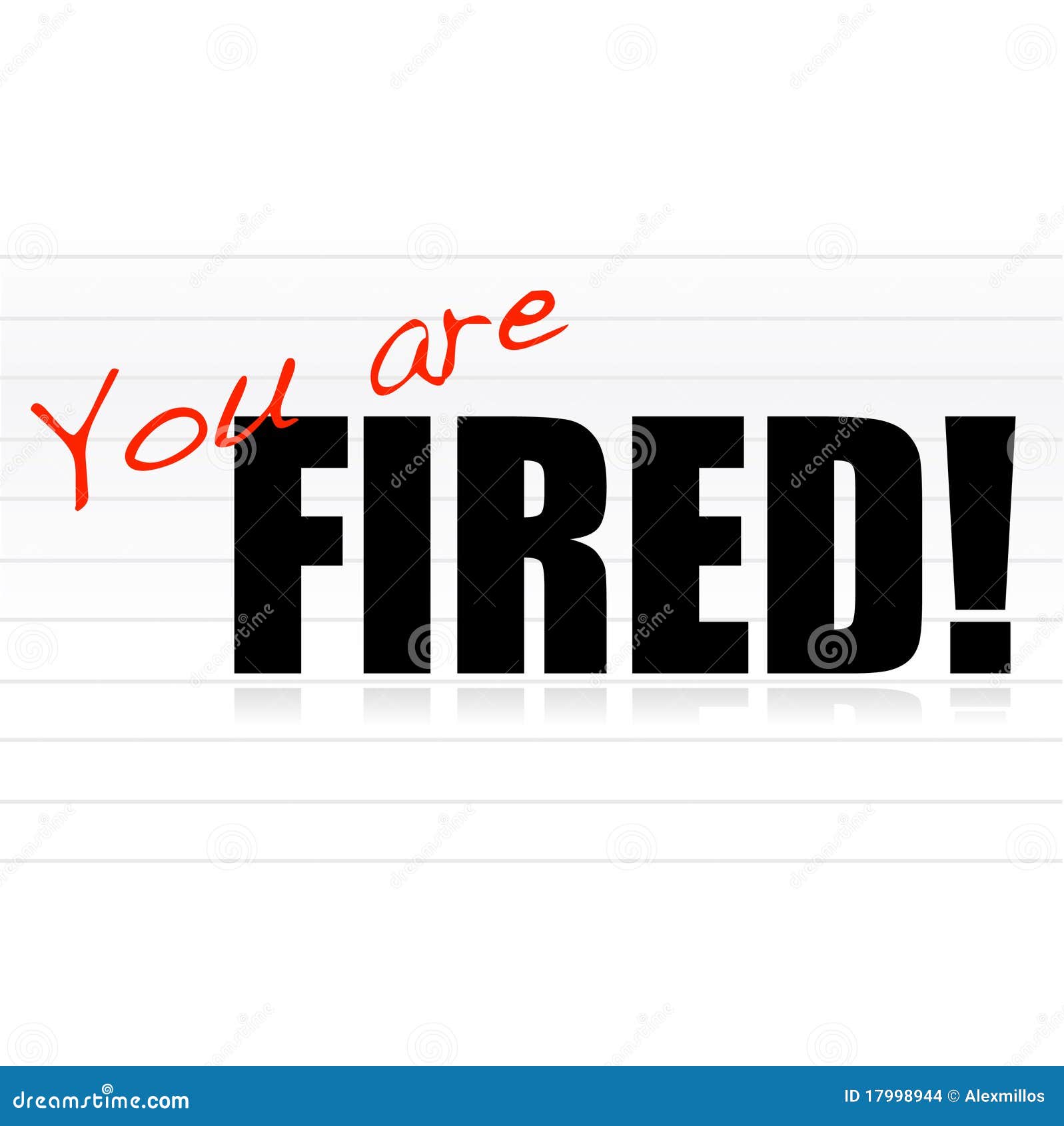 You are fired stock vector. Illustration of employment - 17998944