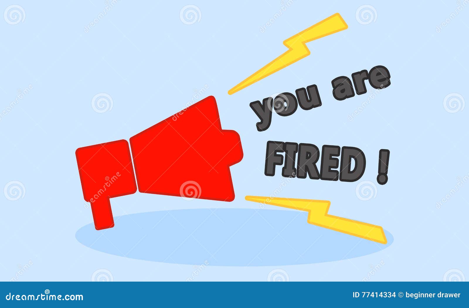 You are fired stock illustration. Illustration of illustrations - 77414334