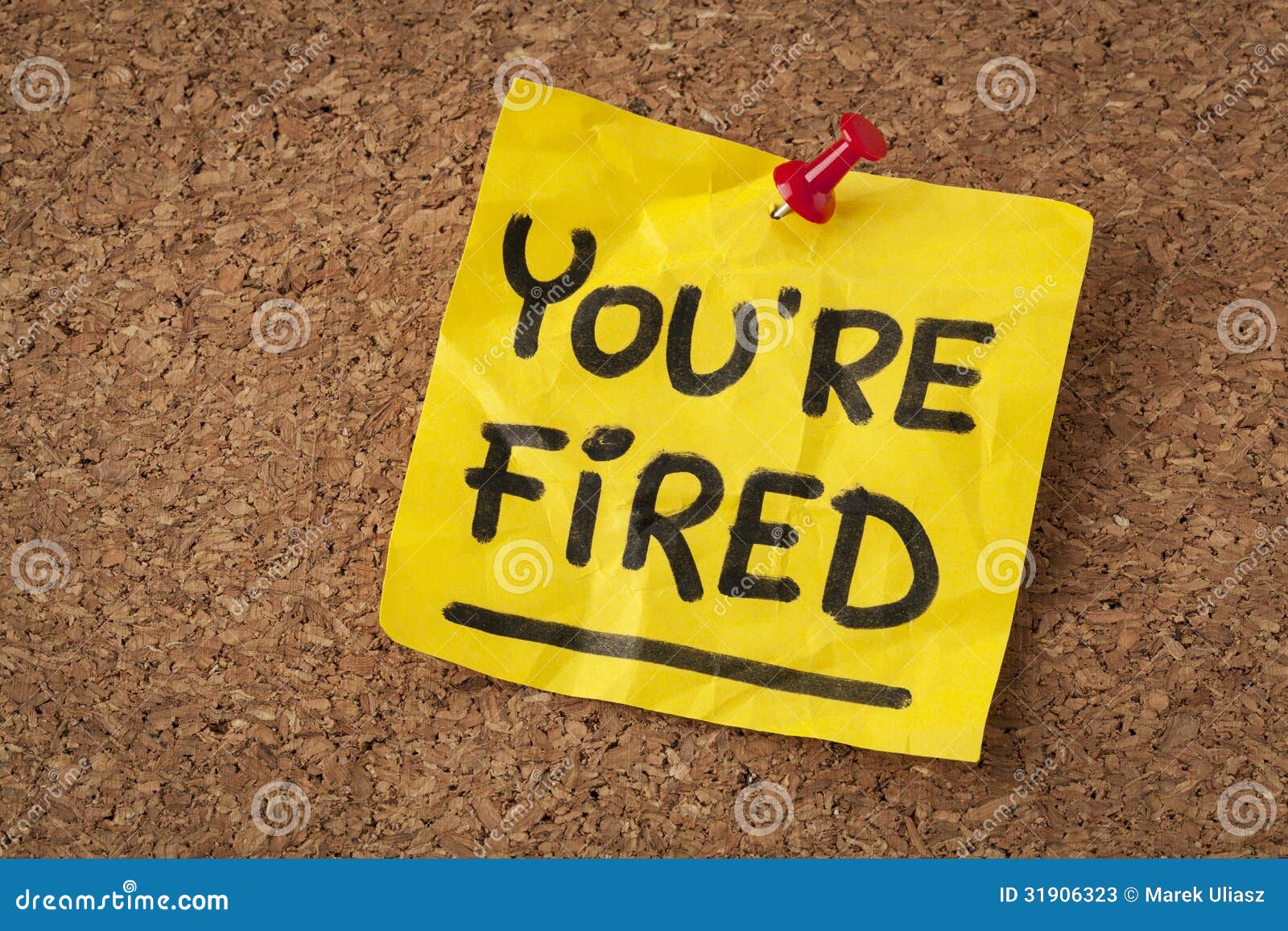 You are fired note stock image. Image of concept, fired - 31906323