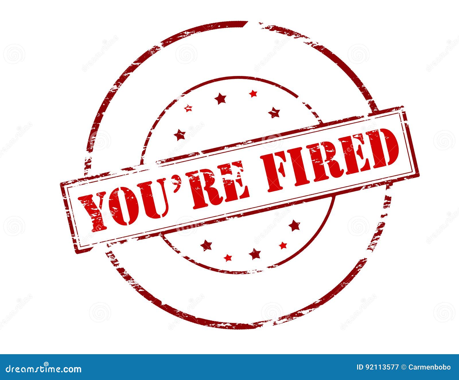 You are fired stock illustration. Illustration of stars - 92113577
