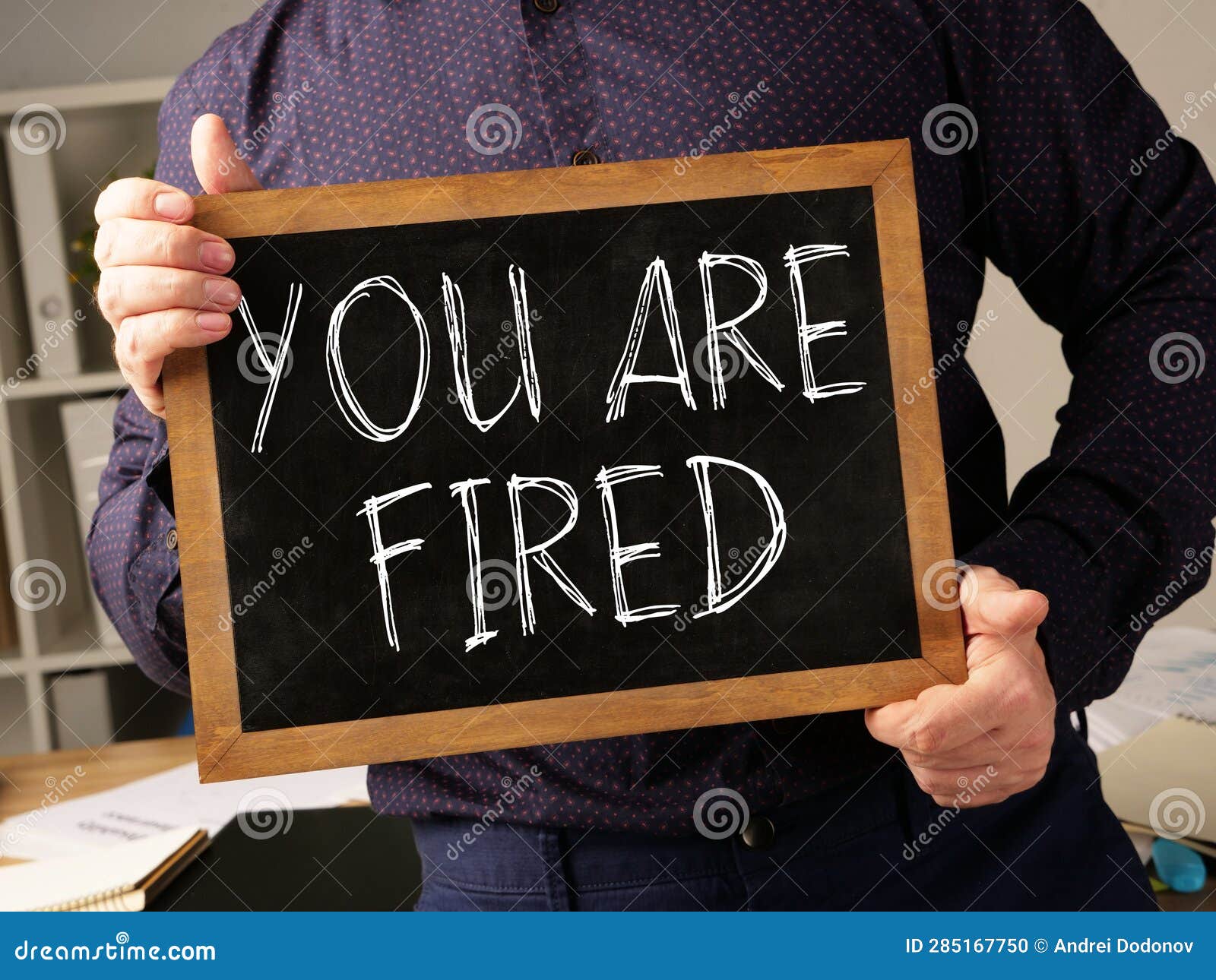 You are Fired is Shown Using the Text Stock Photo - Image of finished ...
