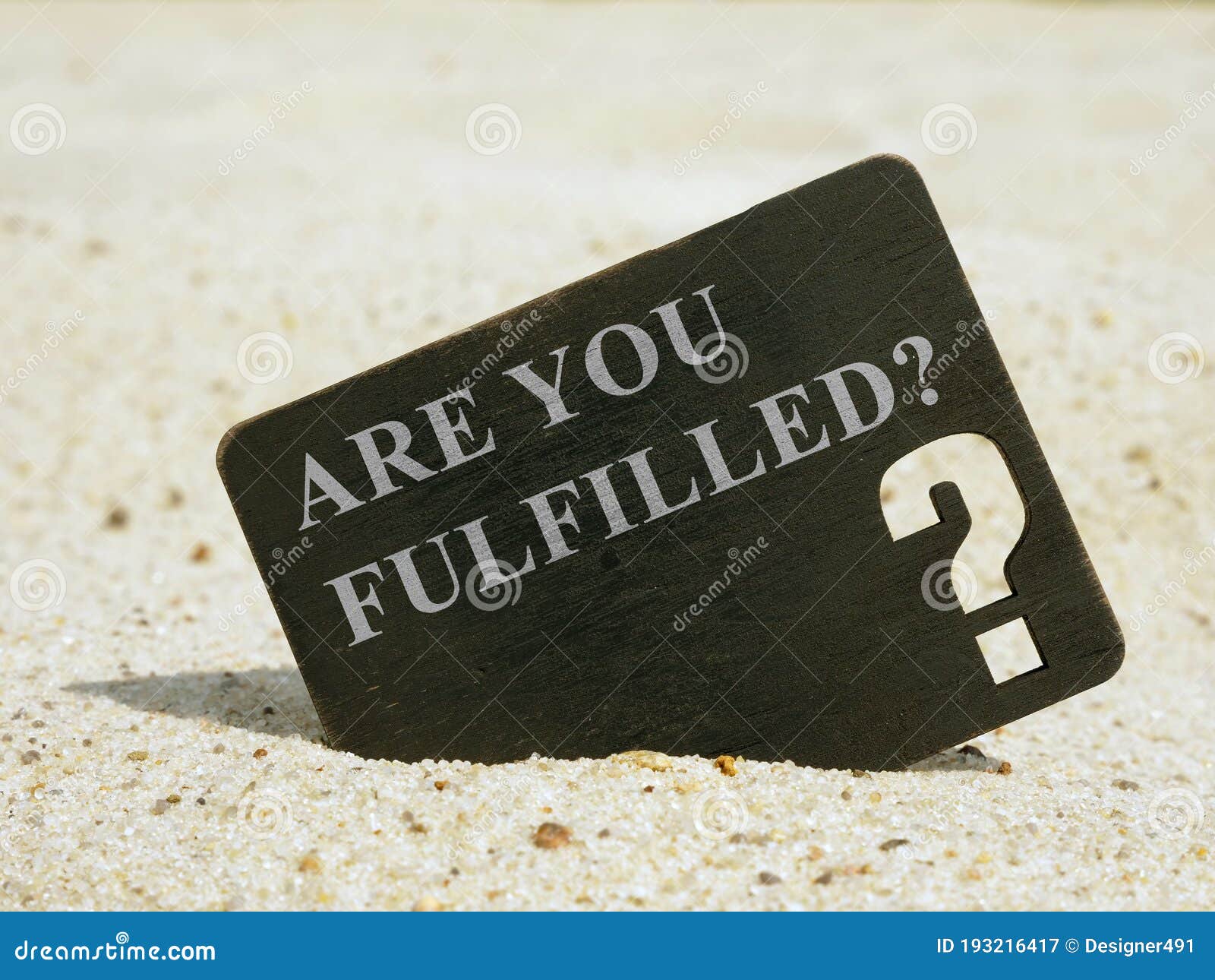 Are You Fulfilled Question on the Board. Life Fulfillment Concept ...
