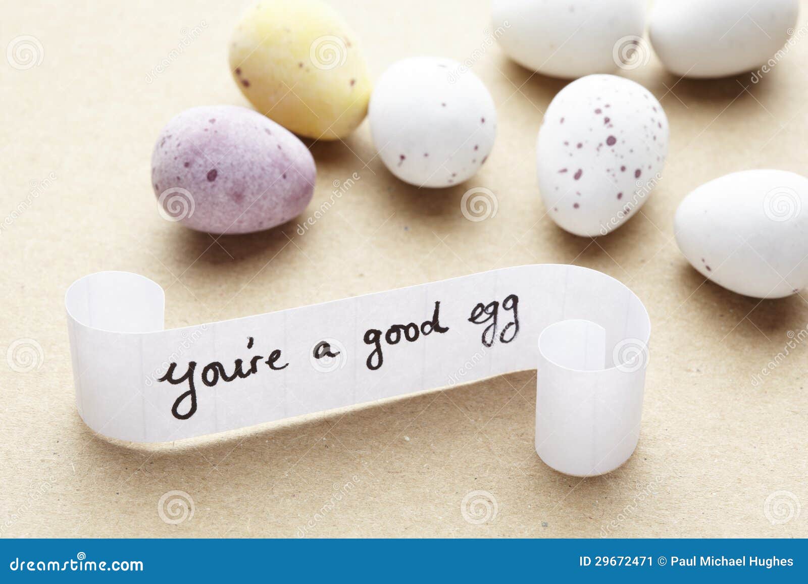You are a Good Egg Message with Chocolate Eggs Stock Image - Image of ...