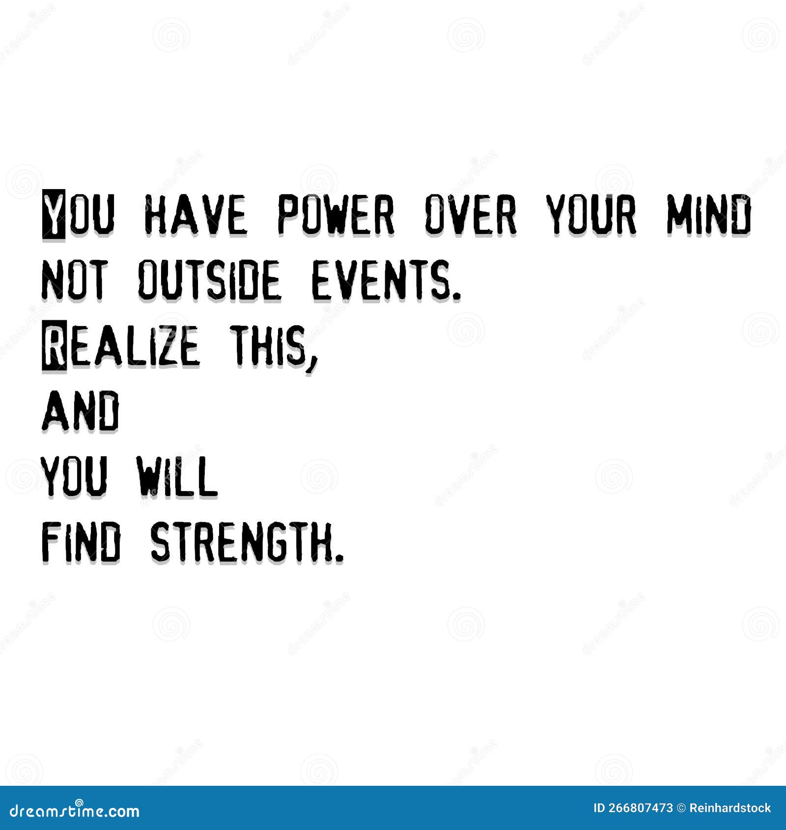 You Have Power Over Your Mind Stock Illustration - Illustration of ...